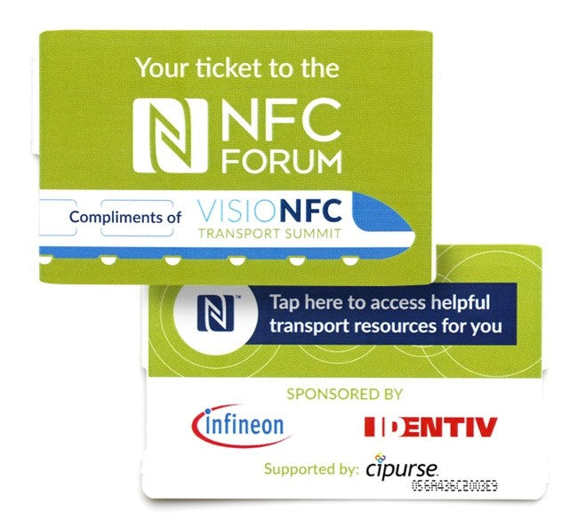 Printed Fanfold Ticket Infineon Cipurse Move | Public Transportation ...
